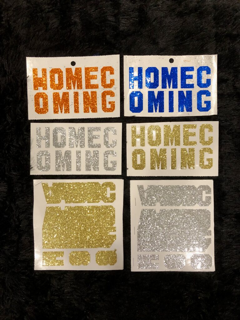 Royal Blue “Homecoming” Stickers - Homecoming Supplies