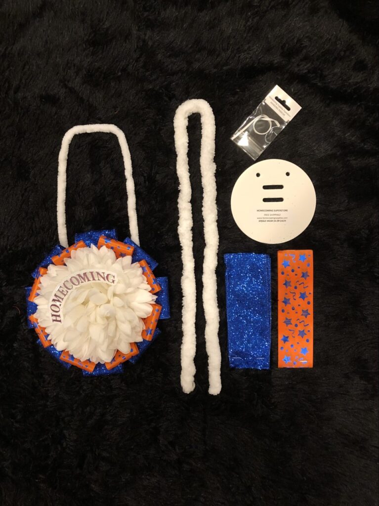 Royal Blue & Orange Mum Backing Kit – Homecoming Supplies