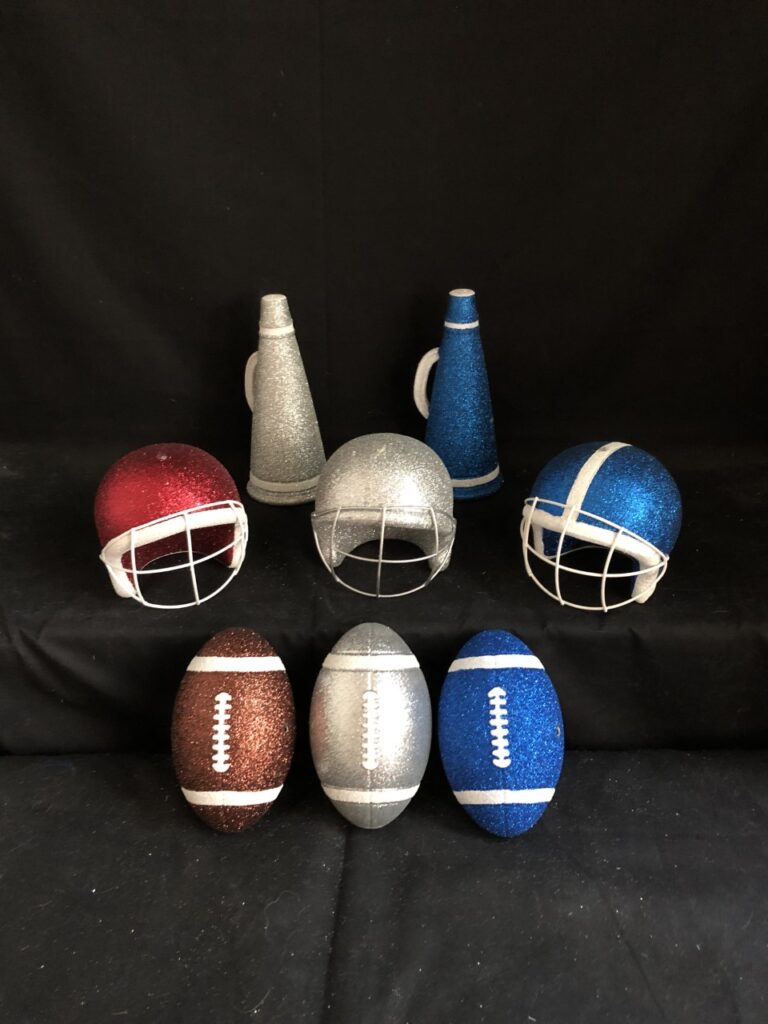 Red Glitter 5” Football Helmet – Homecoming Supplies