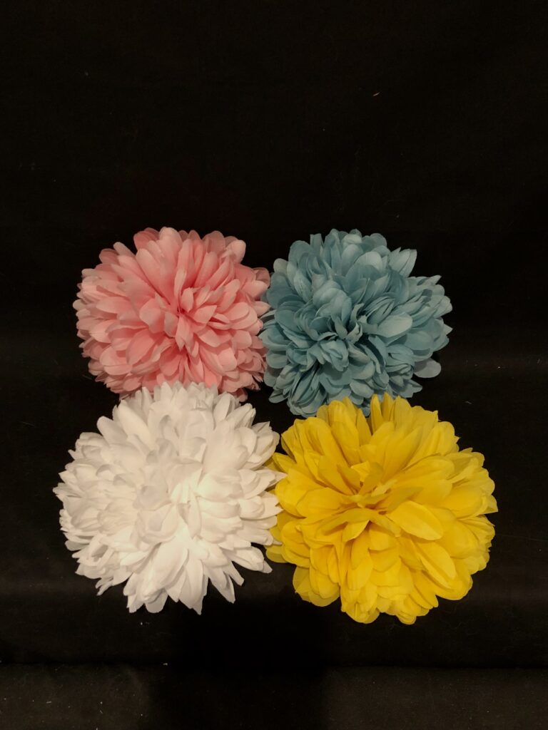 BABY BLUE 6.5” 15 LAYERS MUM FLOWER - Homecoming Supplies