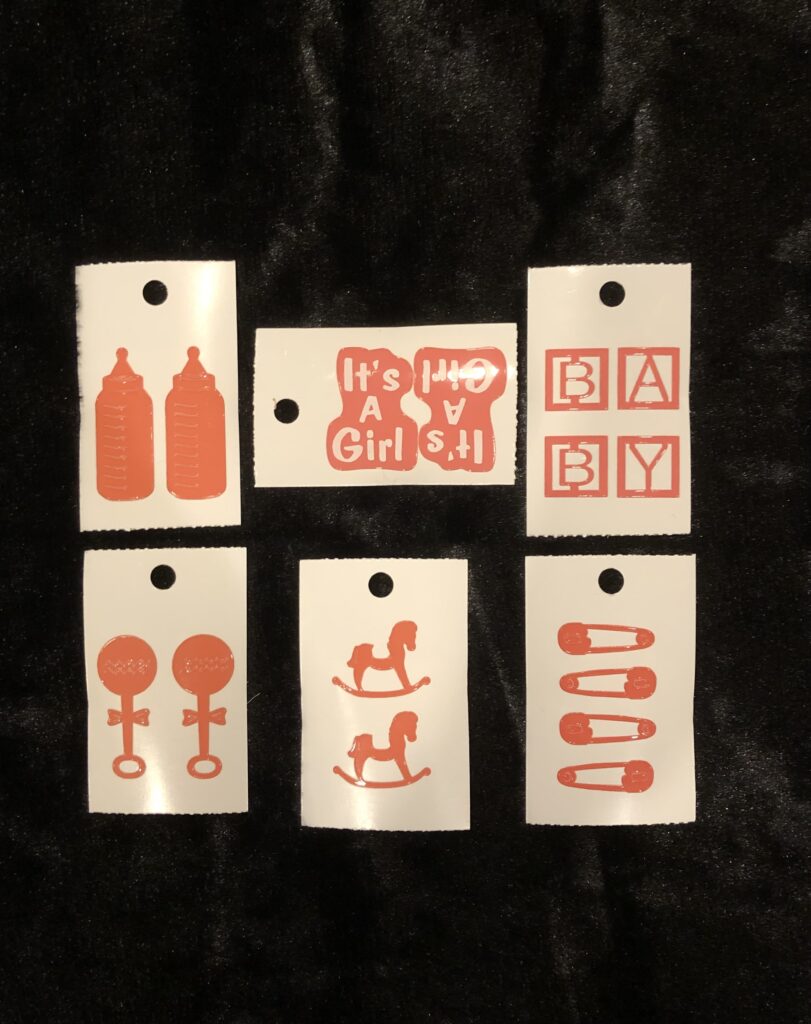 4 BABY PINK DIAPER PINS STICKERS – Homecoming Supplies