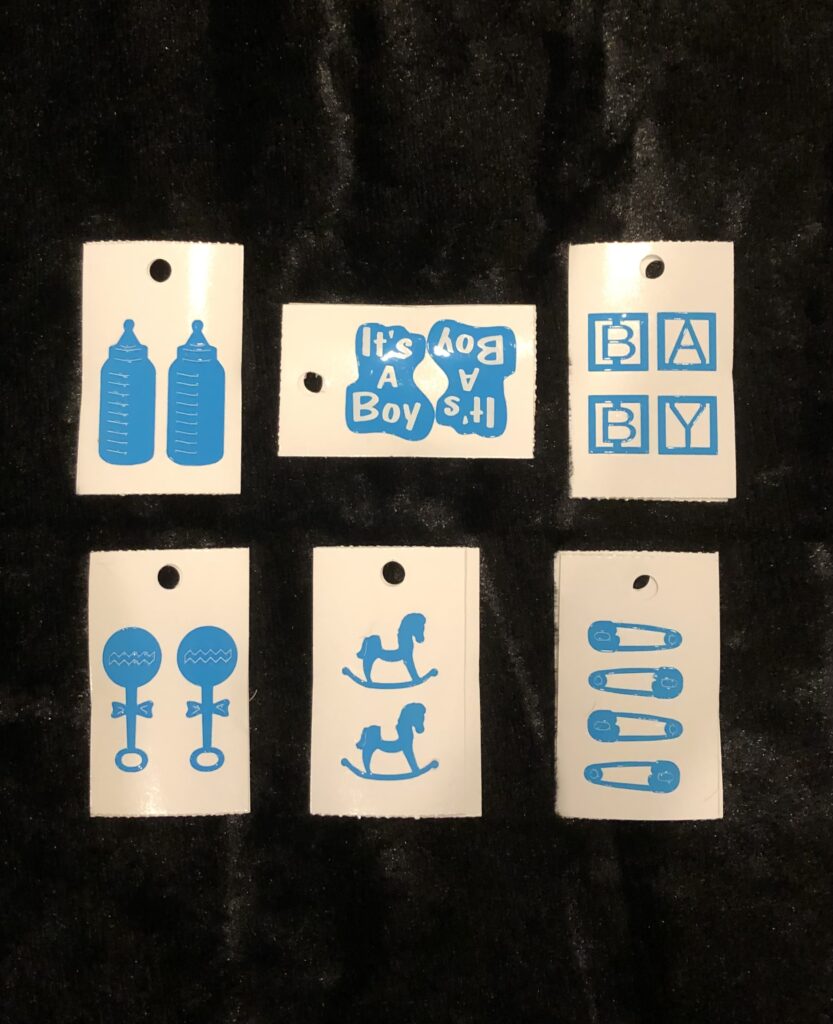 “BABY” BLUE BLOCK LETTER STICKERS – Homecoming Supplies