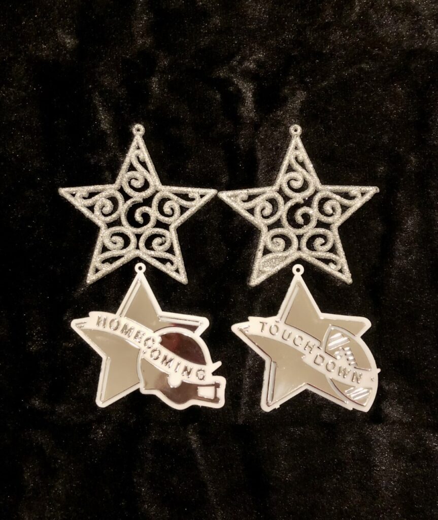 STAR DUOS SILVER METALLIC 2 PACK - Homecoming Supplies