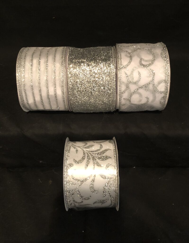 SILVER GLITTER 2.5” WIDE & 2 YARDS LONG – Homecoming Supplies
