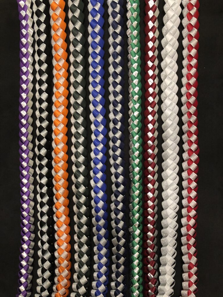 NAVY BLUE & SILVER GLITTER MILITARY CHAIN IS 32” LONG - Homecoming Supplies