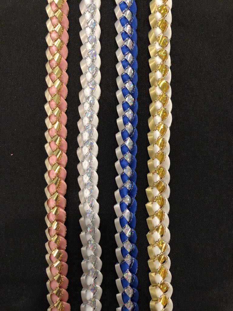 ROYAL BLUE & SILVER METALLIC MINI MILITARY CHAINS ARE 34”-46” LONG ...